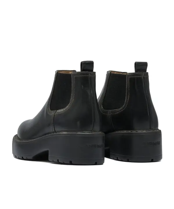 Miu Miu Leather Block Heel Booties