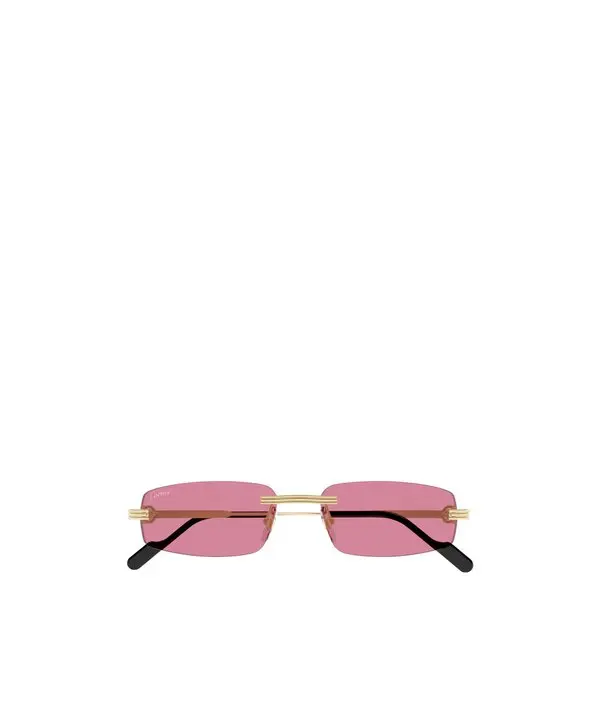 Cartier Rectangular Rimless Sunglasses - Gold