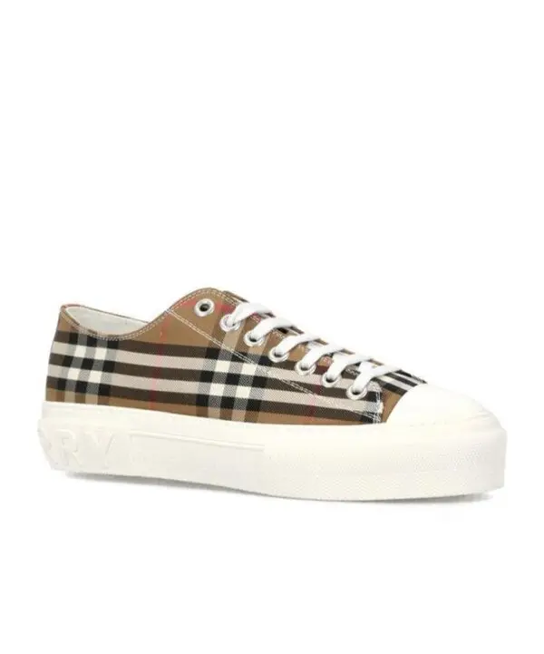 Burberry Checked Lace-up Sneakers - Multicolor