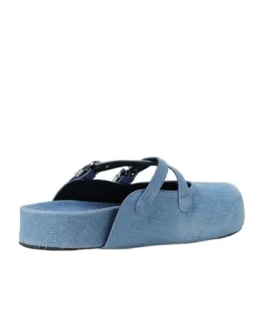 VIC MATIE Flat Mules With Double Buckle Straps