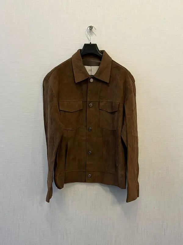 AMI Paris Logo Detailed Long-sleeved Jacket