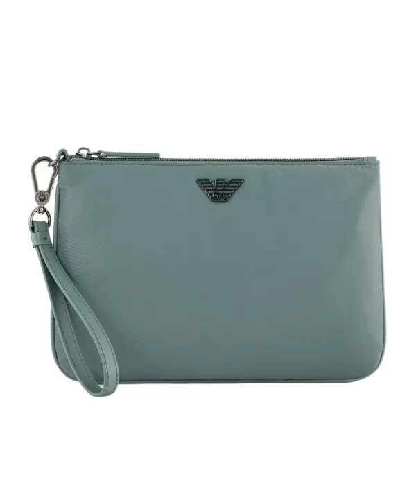 Emporio Armani Logo-plaque Clutch Bag - Green