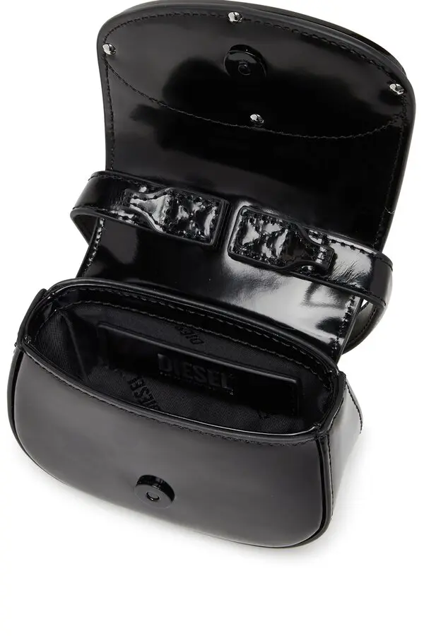 DIESEL® 1dr-xs Iconic Logo Detailed Mini Tote Bag - Black
