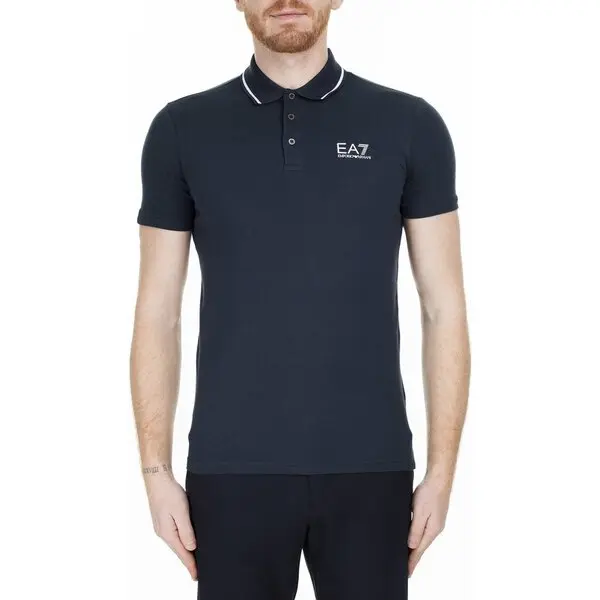 EA7 Logo Lapel Polo Shirt