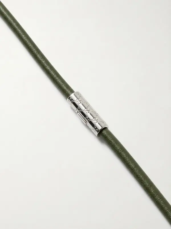 Gucci Gg Detail Bracelet - Green