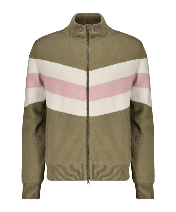 Herno Chevron Zip-up Knitted Jacket - Multicolor
