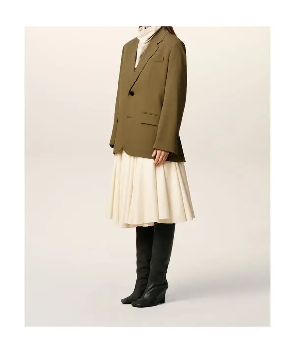 AMI Paris Single-breasted Blazer With Notched Lapels - Bronze