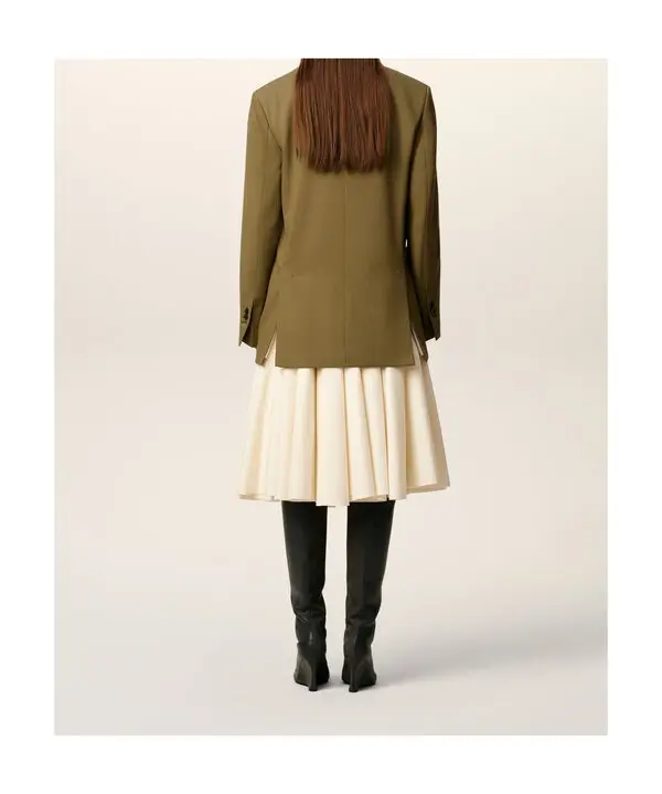 AMI Paris Single-breasted Blazer With Notched Lapels - Bronze