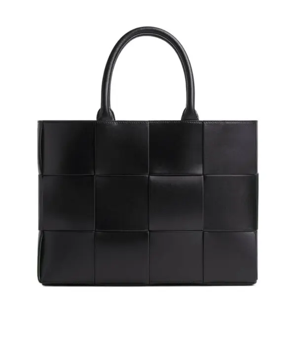 Bottega Veneta Small Arco Tote With Strap - Black/parakeet Color