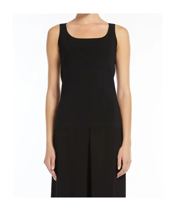 Max Mara Logo Detailed Ribbed Tank Top