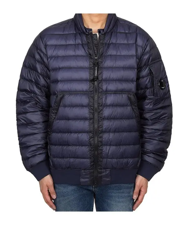 C.P. COMPANY Long-sleeved Quilted Down Jacket - Black