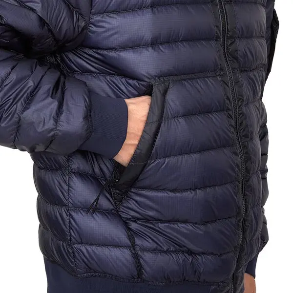 C.P. COMPANY Long-sleeved Quilted Down Jacket - Black