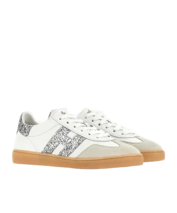 Hogan Logo Embellished Cool Sneakers - Silver