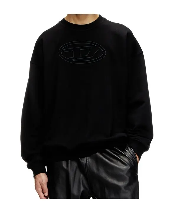 DIESEL® S-mart-bigoval Oval D Sweatshirt - Black