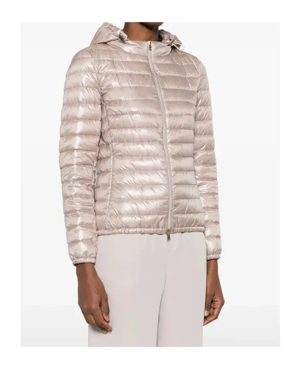 Herno Quilted Hooded Down Jacket - Nude