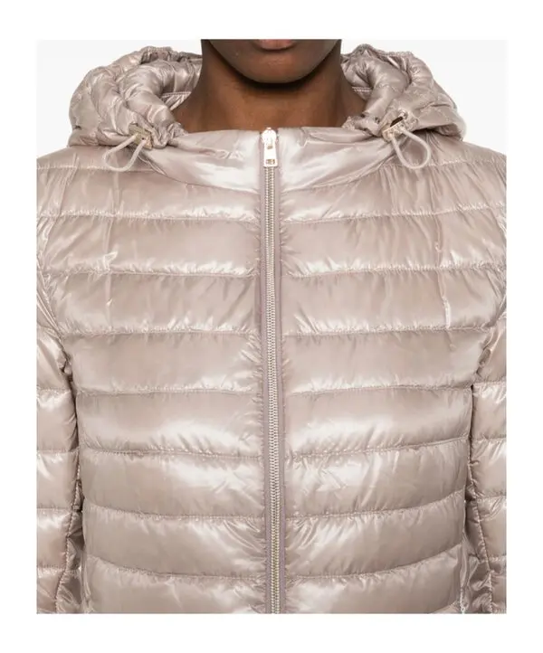 Herno Quilted Hooded Down Jacket - Nude