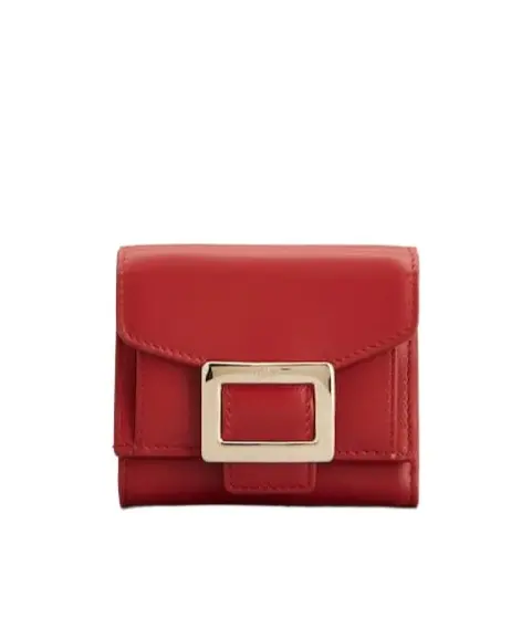 ROGER VIVIER Belle Vivier Wallet In Leather - Red