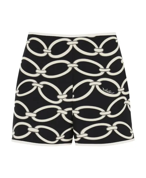 Valentino Garavani Chain-print High-waisted Shorts - Multicolour
