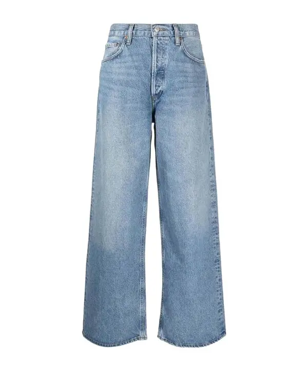 AGOLDE High Waisted Straight Leg Jeans - Blue
