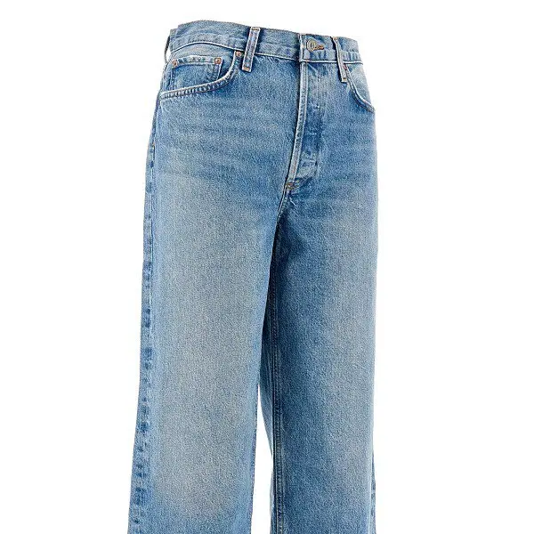 AGOLDE High Waisted Straight Leg Jeans - Blue