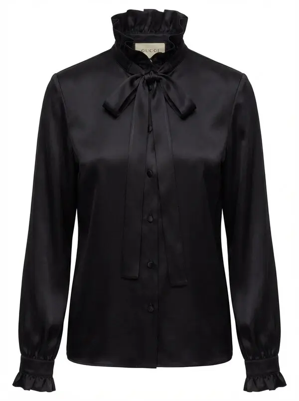 Gucci Long-sleeve Shirt With Bow Detail