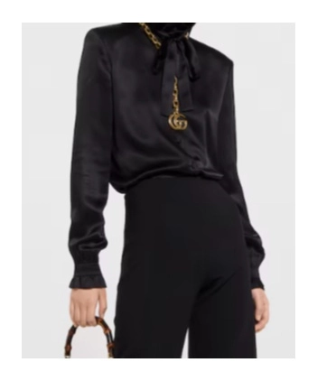 Gucci Long-sleeve Shirt With Bow Detail