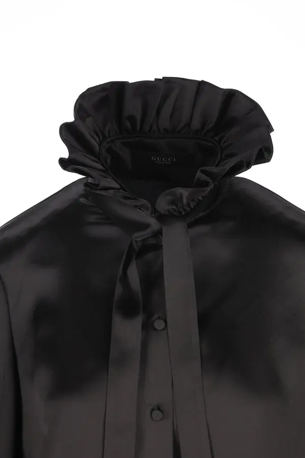 Gucci Long-sleeve Shirt With Bow Detail
