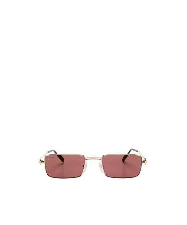 Cartier Rectangular Frame Sunglasses - Golden