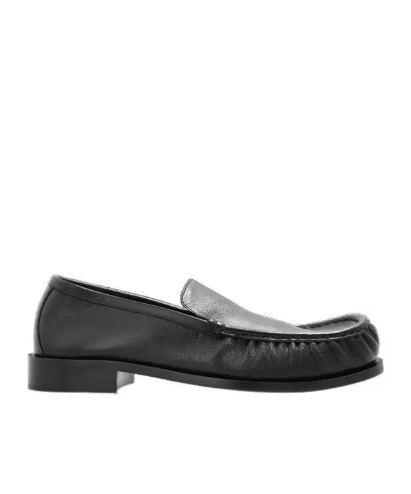 Dries Van Noten Round Toe Loafers With Pleated Detailing