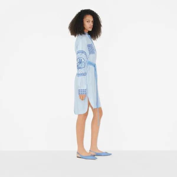 Burberry Monument-printed Satin Shirt Dress
