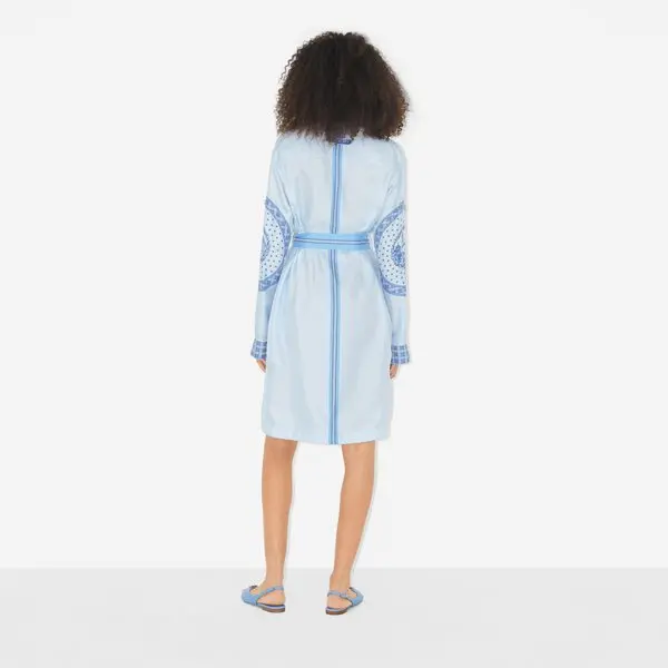 Burberry Monument-printed Satin Shirt Dress