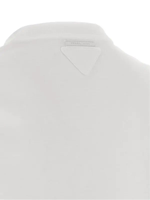 Prada Logo-patch Crewneck Three-pack T-shirts - White