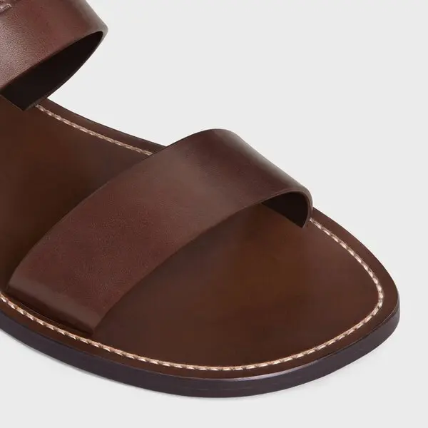 Celine Lerins Calfskin Vegetal Tanning Slippers - Red