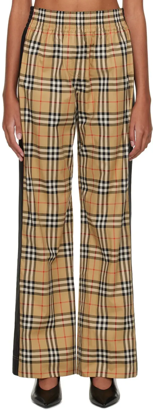 Burberry Louanne Checked Trousers - Brown