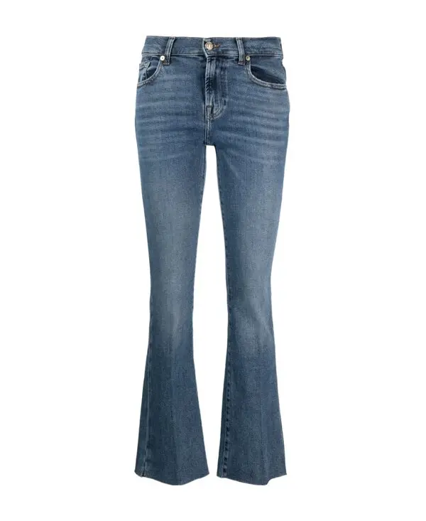 7 For All Mankind Bootcut Jeans With Quilted Trim