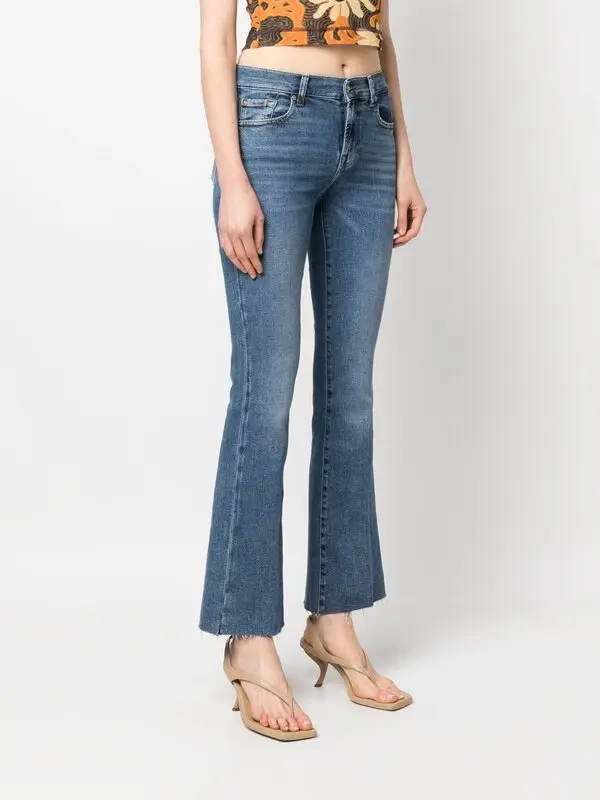 7 For All Mankind Bootcut Jeans With Quilted Trim