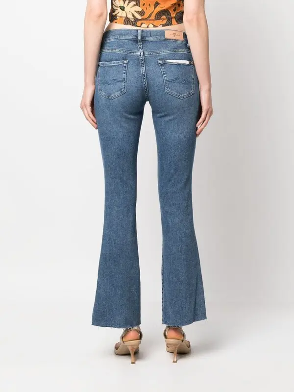 7 For All Mankind Bootcut Jeans With Quilted Trim