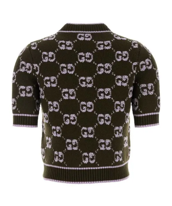 Gucci Gg Jacquard Knitted Top