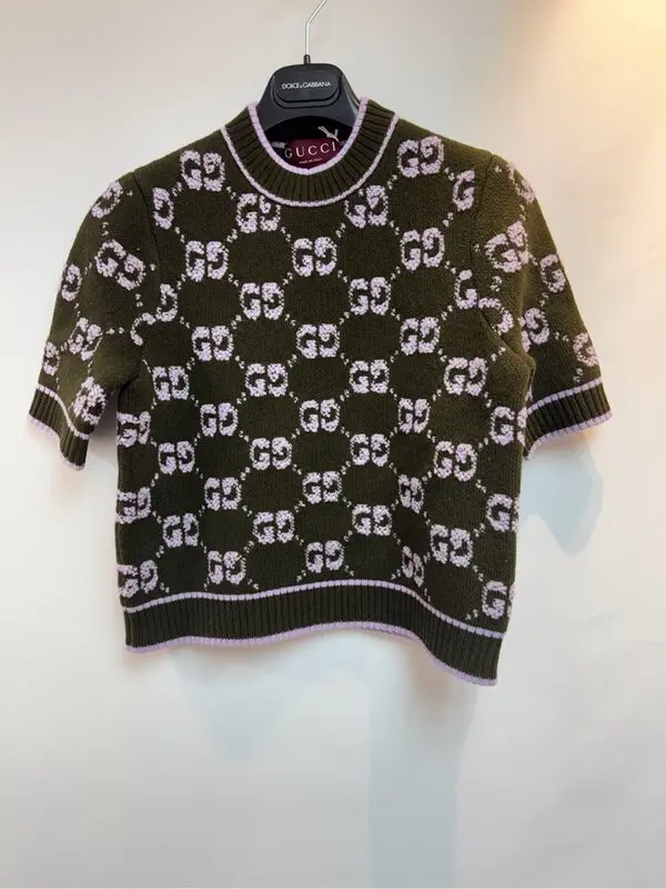 Gucci Gg Jacquard Knitted Top