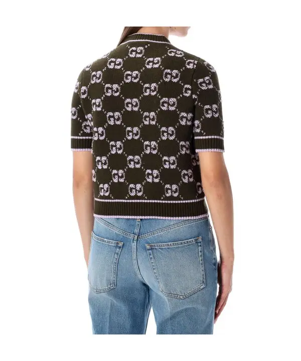 Gucci Gg Jacquard Knitted Top