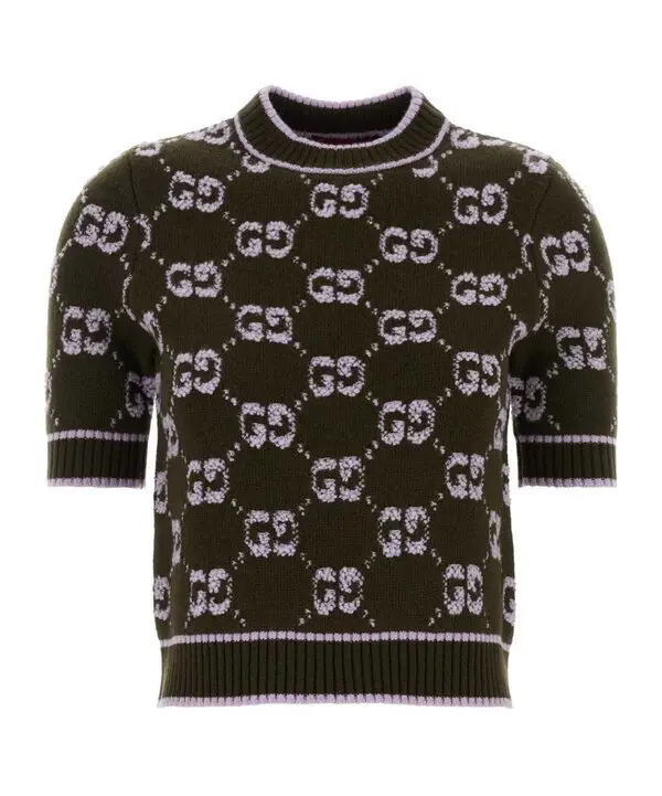 Gucci Gg Jacquard Knitted Top