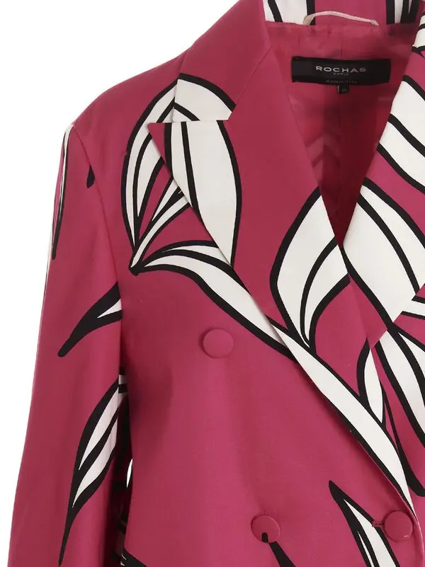 Rochas Double-breasted Printed Jacket