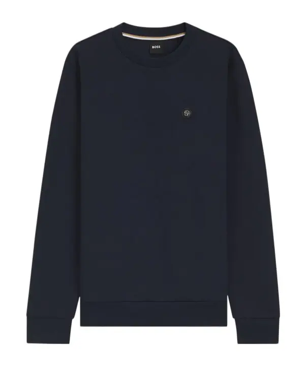 Hugo Boss Appliqué Crew-neck Sweatshirt - Dark Blue
