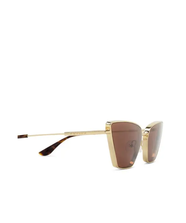 Alexander McQueen Cat Eye Frame Sunglasses - Brown