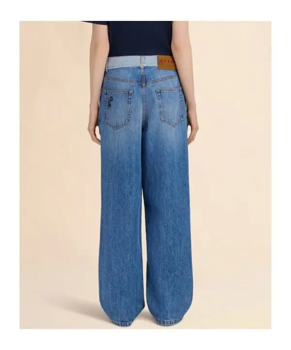 Marni Embroidered Denim Jeans - Blue