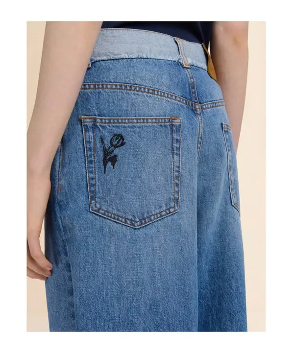 Marni Embroidered Denim Jeans - Blue