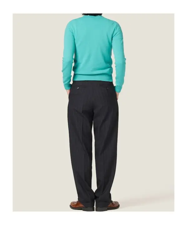 Miu Miu Straight Leg Pinstripe Trousers - Black