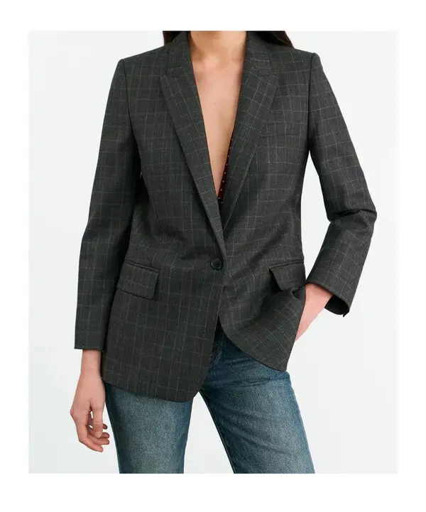 NILI LOTAN Checked Blazer