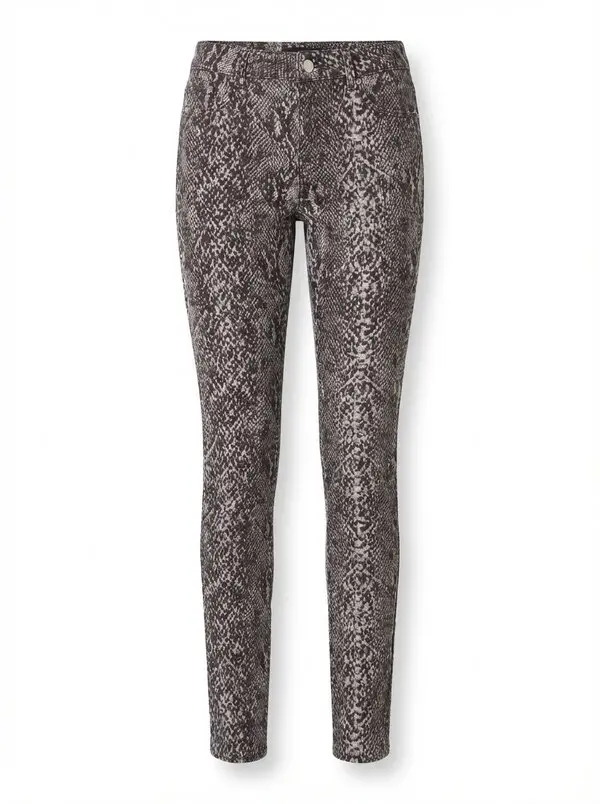 Sportmax Snake Print Slim-fit Trousers - Black