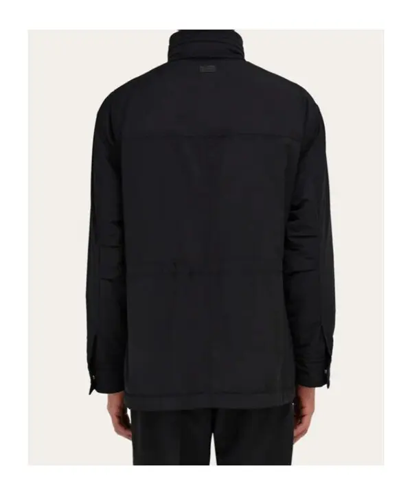 FERRAGAMO Technical Faille Caban Overcoat
